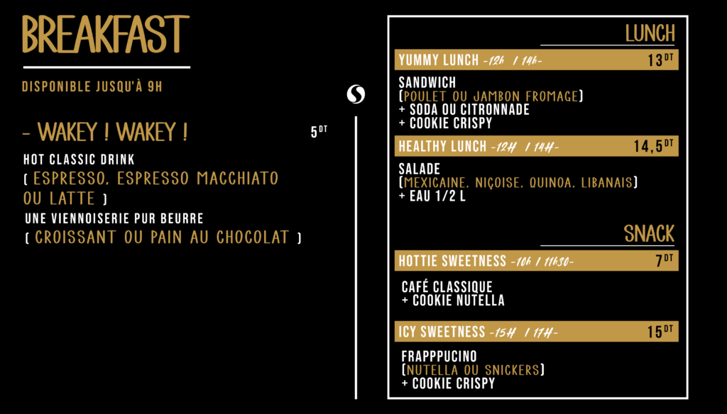 Menu - Barista's Cafe